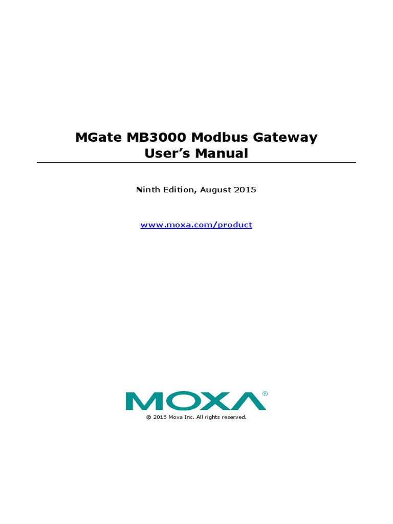 MGate MB3000 Series Users Manual v9 | PDF | Port (Computer Networking ...