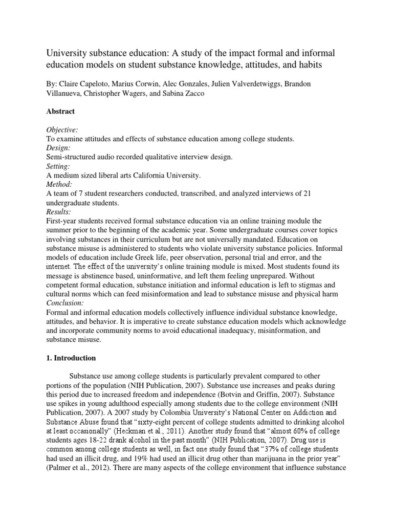 Research Paper Final Draft | PDF | Substance Abuse | Social Stigma