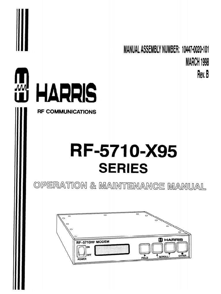 RF 5710 x95 Series Manual de Operacion y Mantenimiento | PDF | Digital ...