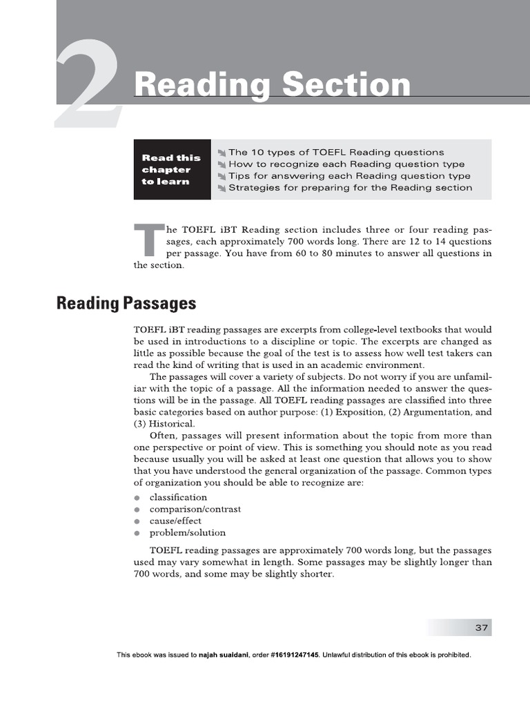 Toefl Reading | PDF