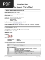 Student Safety Sheets: Ethanol | PDF | Ethanol | Chemical Substances