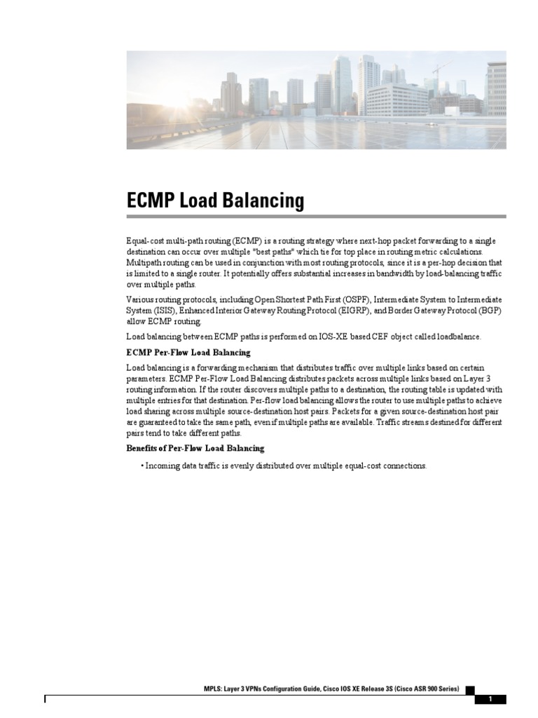 Ecmp | PDF | Routing | Multiprotocol Label Switching