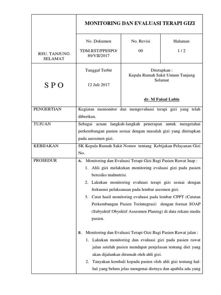 Monitoring Dan Evaluasi Terapi Gizi | PDF