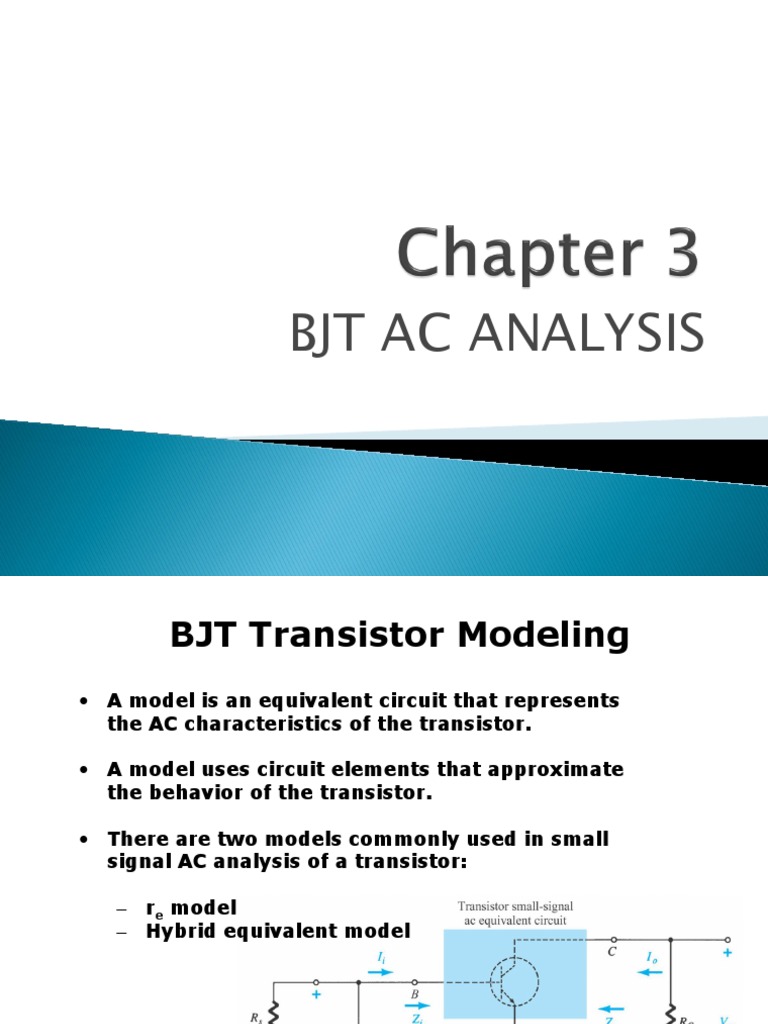 BJT AC Analysis and Modeling Techniques | PDF | Bipolar Junction ...