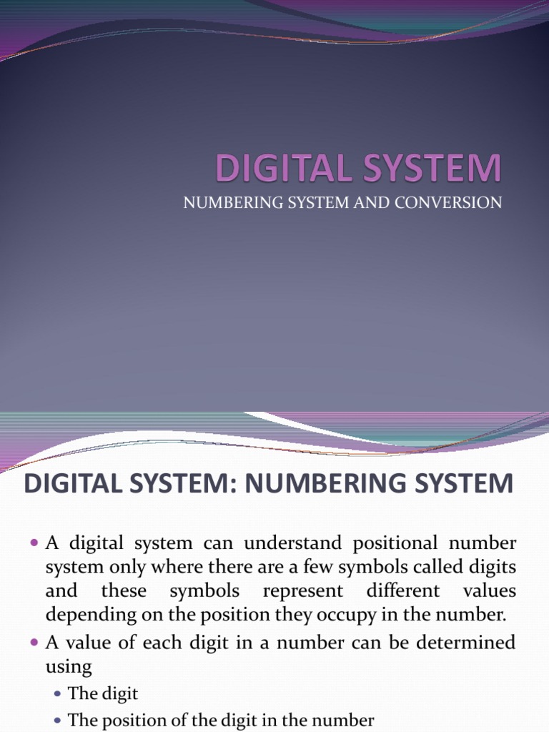 5a (Digital System) Number System AJ 01 PDF | PDF | Decimal | Numbers
