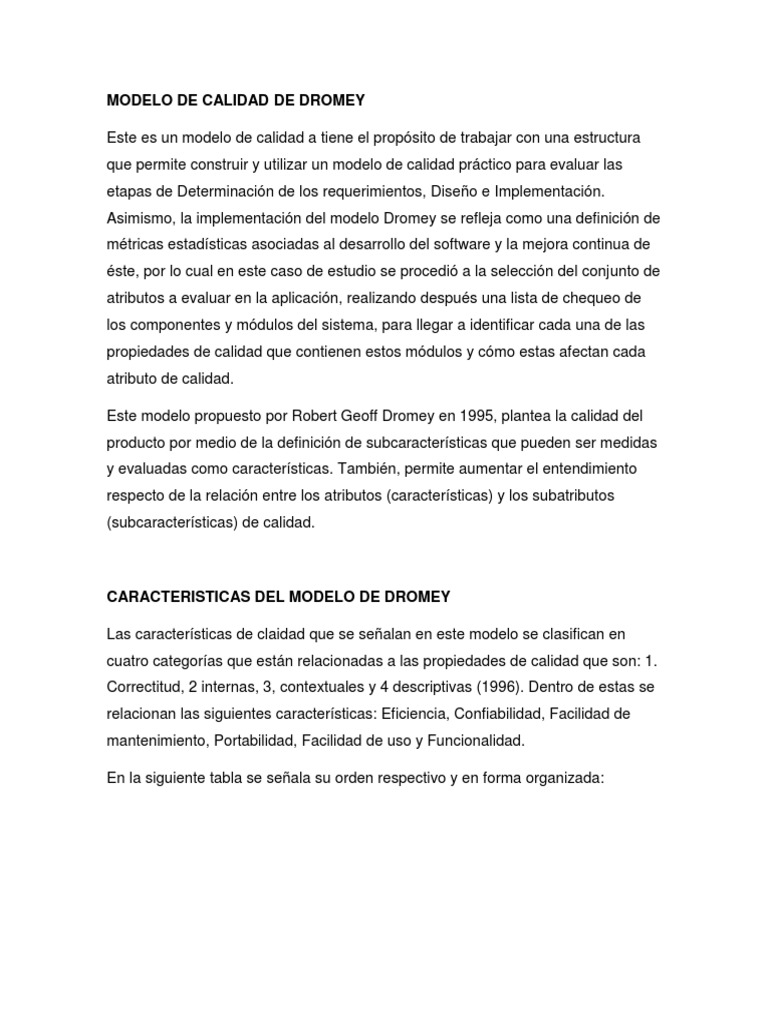 Modelo de Dromey | PDF | Ingeniería de software | Software