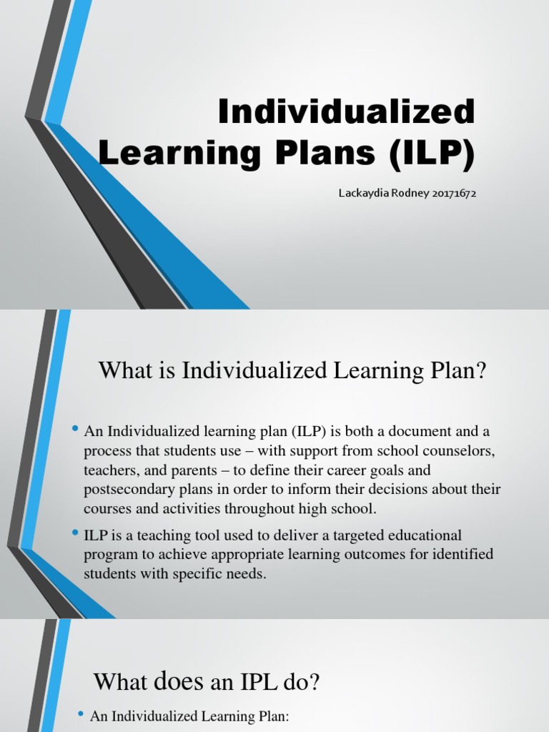 Individualized Learning Plans Guide | PDF | Learning | Special Education