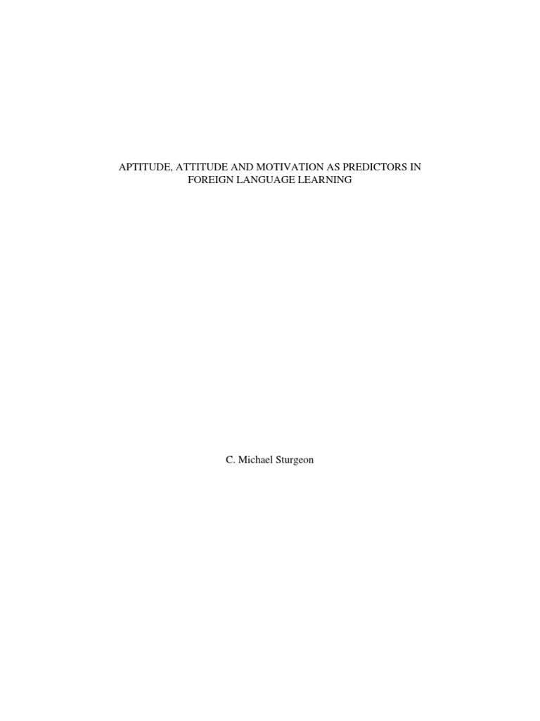 Intrinsic Motivation & Language Learning Lit Review | PDF | Self ...