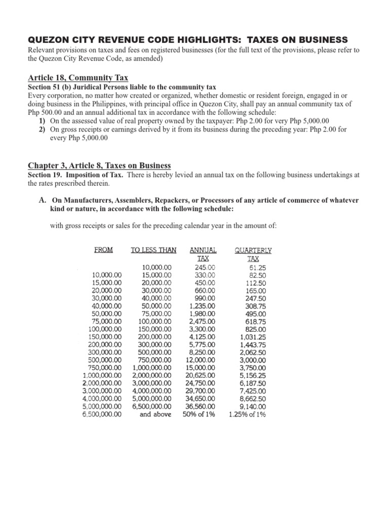 QC Tax Business PDF | PDF | Motor Vehicle | Taxes