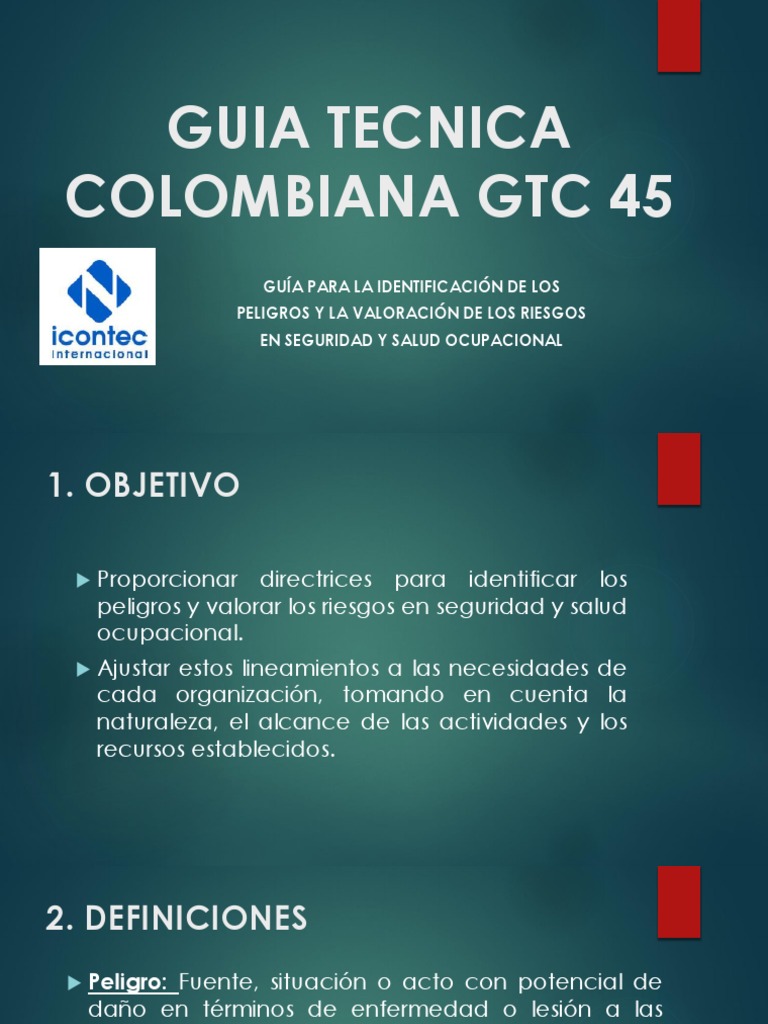 Guia Tecnica Colombiana GTC 45 | PDF | Riesgo | Seguridad y salud ocupacional