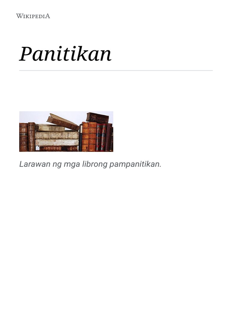 Panitikan - Wikipedia, Ang Malayang Ensiklopedya PDF | PDF