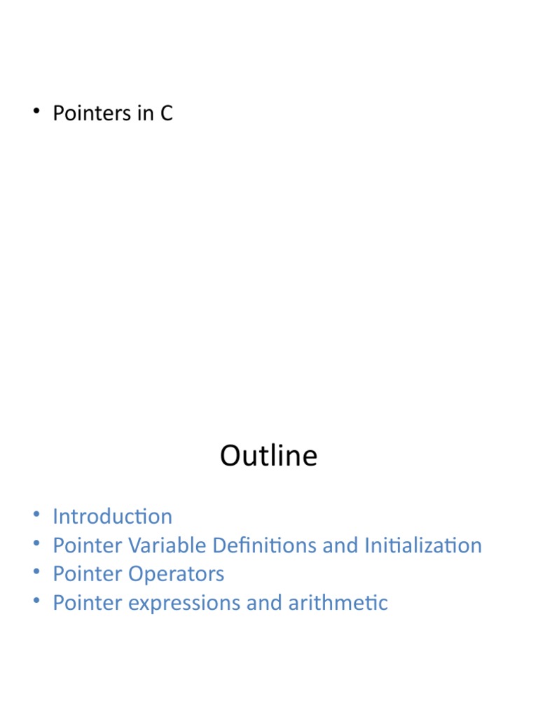 Pointers | PDF | Pointer (Computer Programming) | Data Type