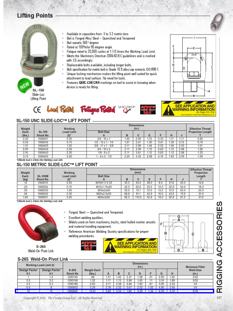 S-265 Weld On Pivot Link | PDF | Screw | Building Materials