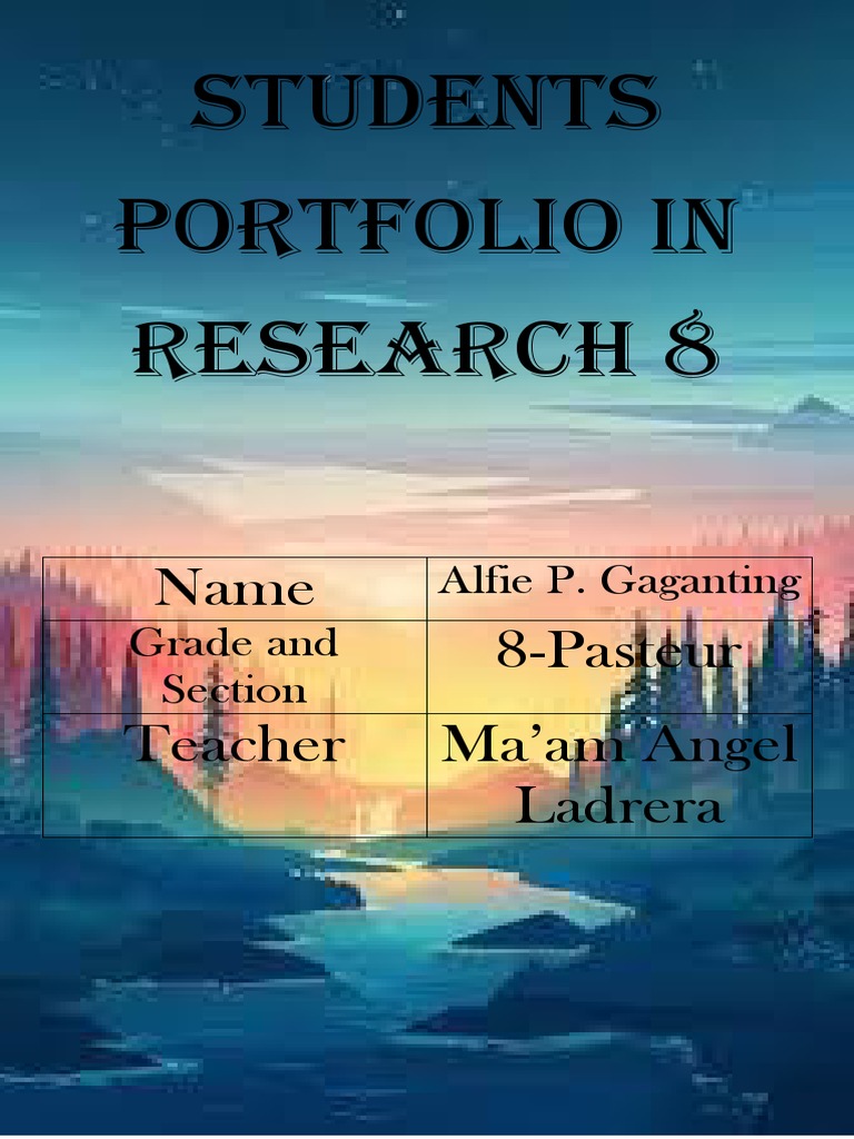 Student Research Portfolio 8-Pasteur | PDF | Learning | Behavior ...