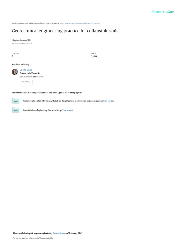 Collapsible Soil | PDF | Soil | Groundwater