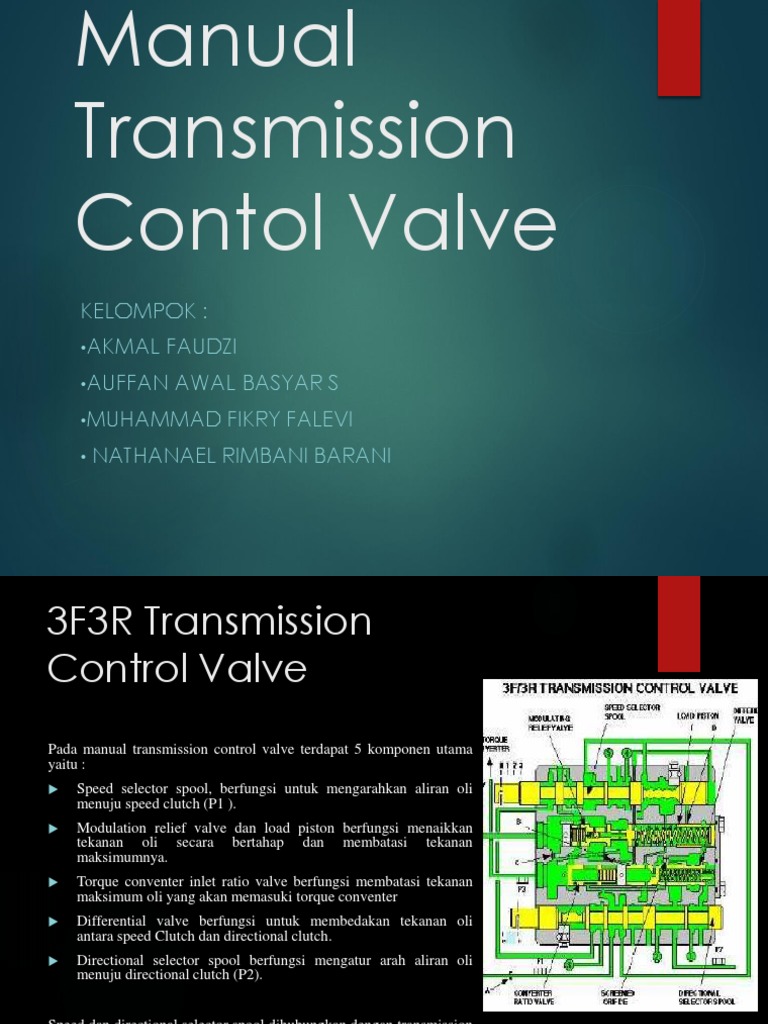 Manual Transmission Contol Valve | PDF