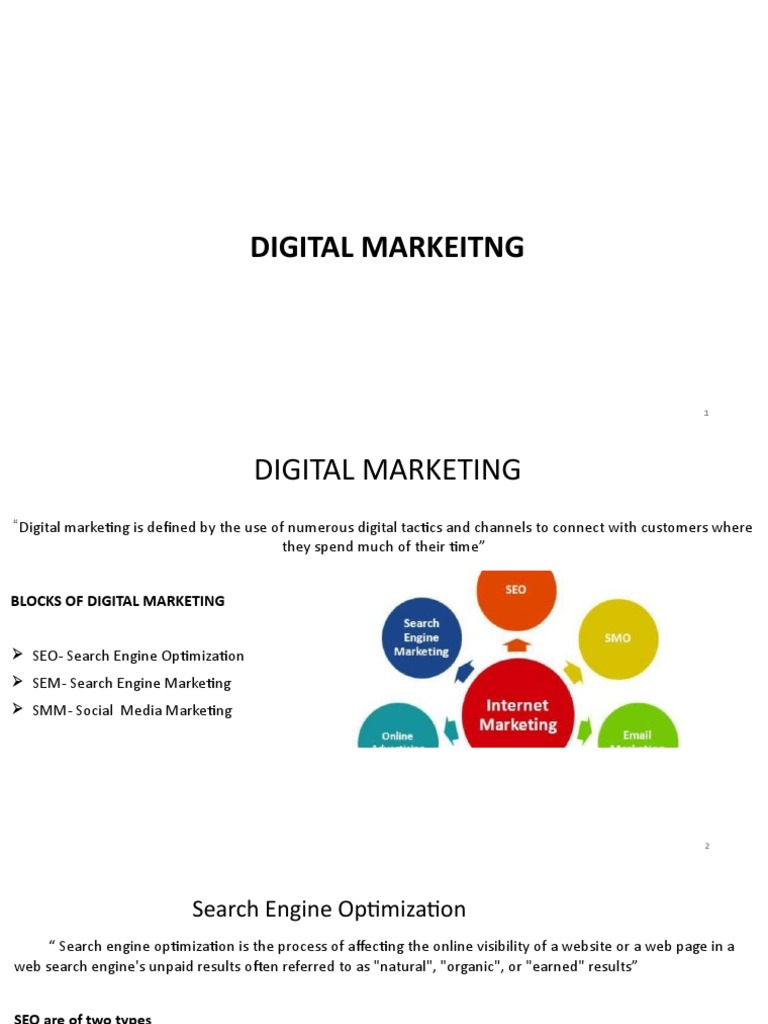 Digital Markeitng | PDF | Search Engine Optimization | Hypertext