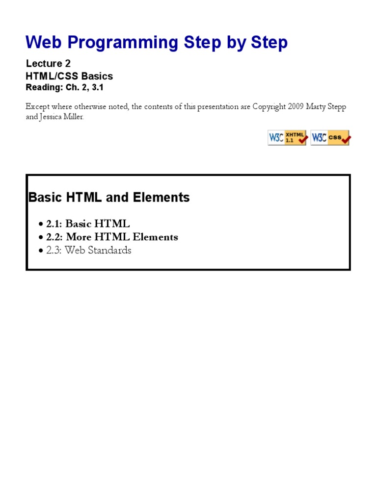 Lecture02-Html Css PDF | PDF | Html | Html Element