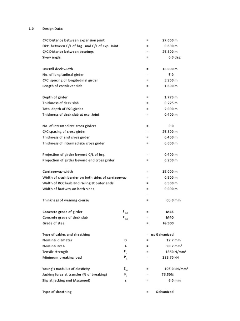 Inner Girder Design | PDF | Young's Modulus | Structural Engineering