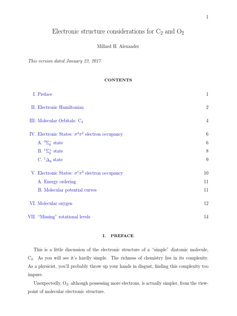 C2 Molecular Orbital Configuration | PDF | Molecular Orbital | Energy Level