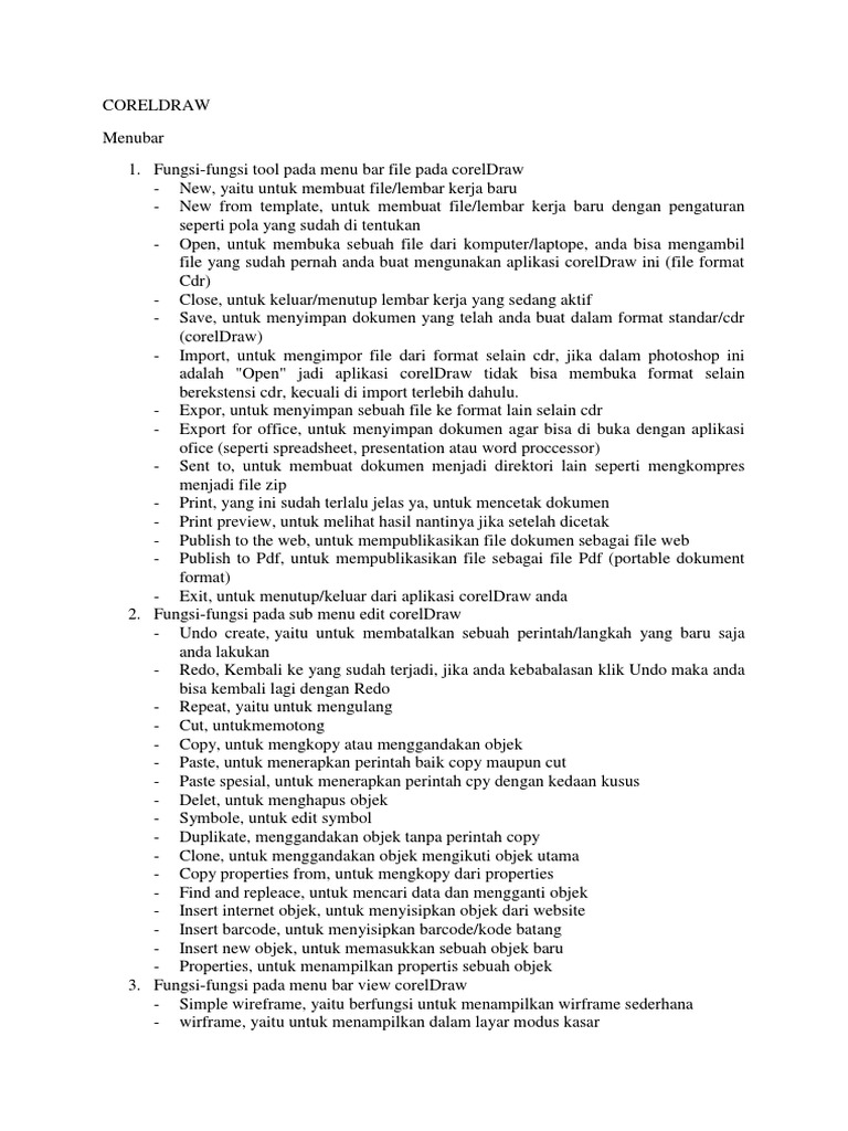 Fungsi Tool Coreldraw Pdf 
