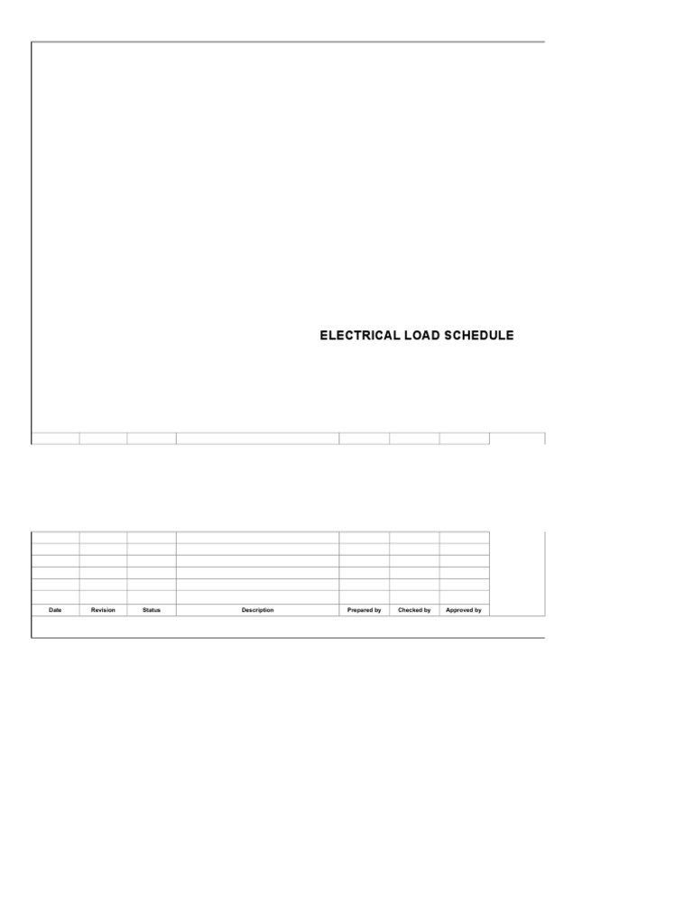 Electrical Load Schedule | Download Free PDF | Electrical Engineering ...
