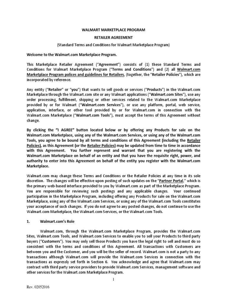 Seller Agreement | PDF | Damages | Walmart