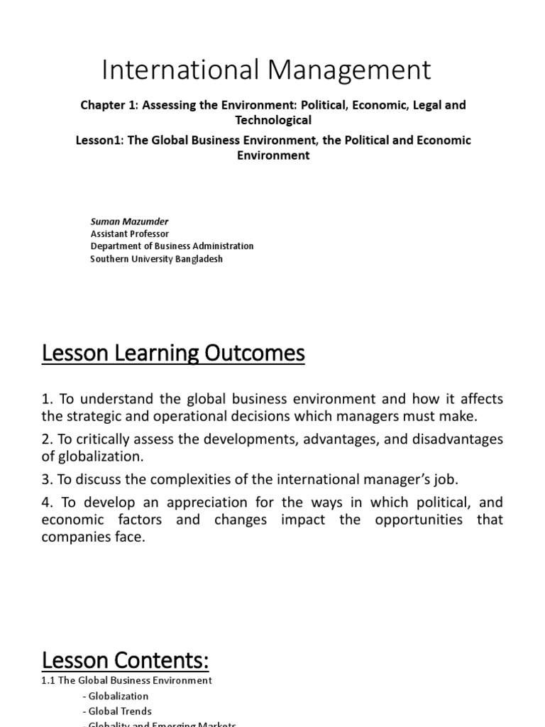 Lesson 1 | PDF | Globalization | Outsourcing