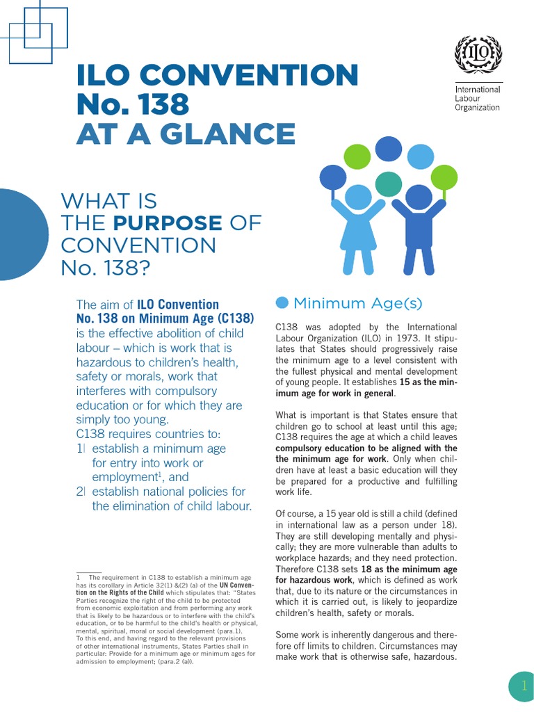 ILO Convention No. 138 at A Glance | PDF | International Labour ...
