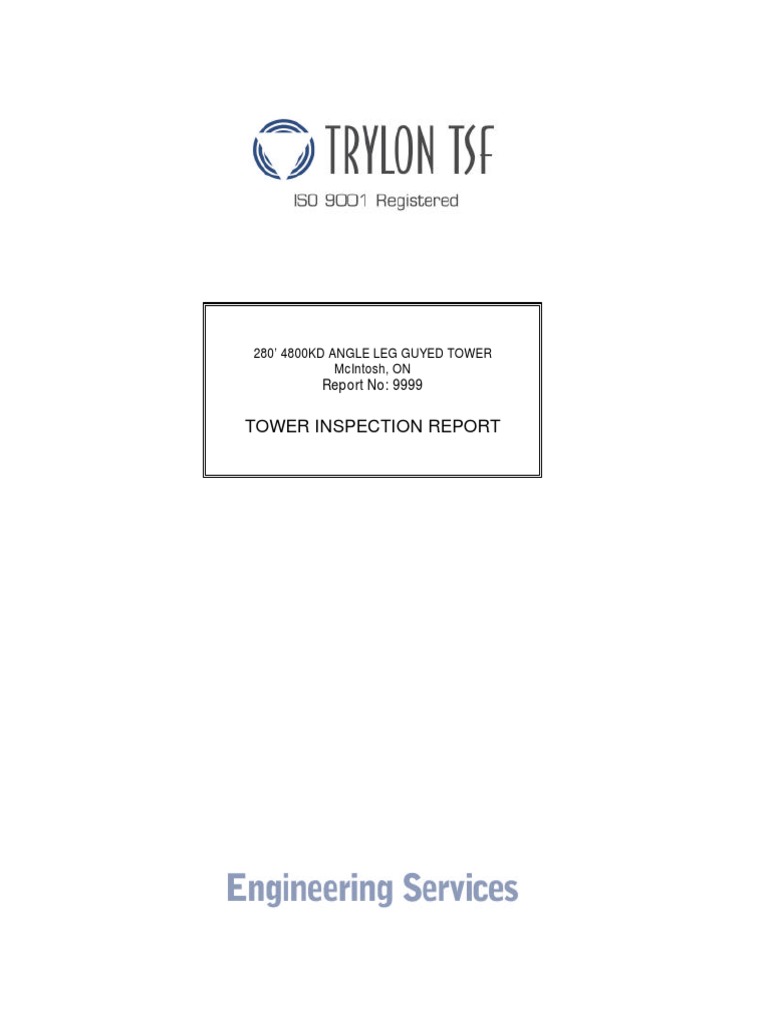 Sample Tower Inspection Report 1 | Download Free PDF | Optical Fiber ...