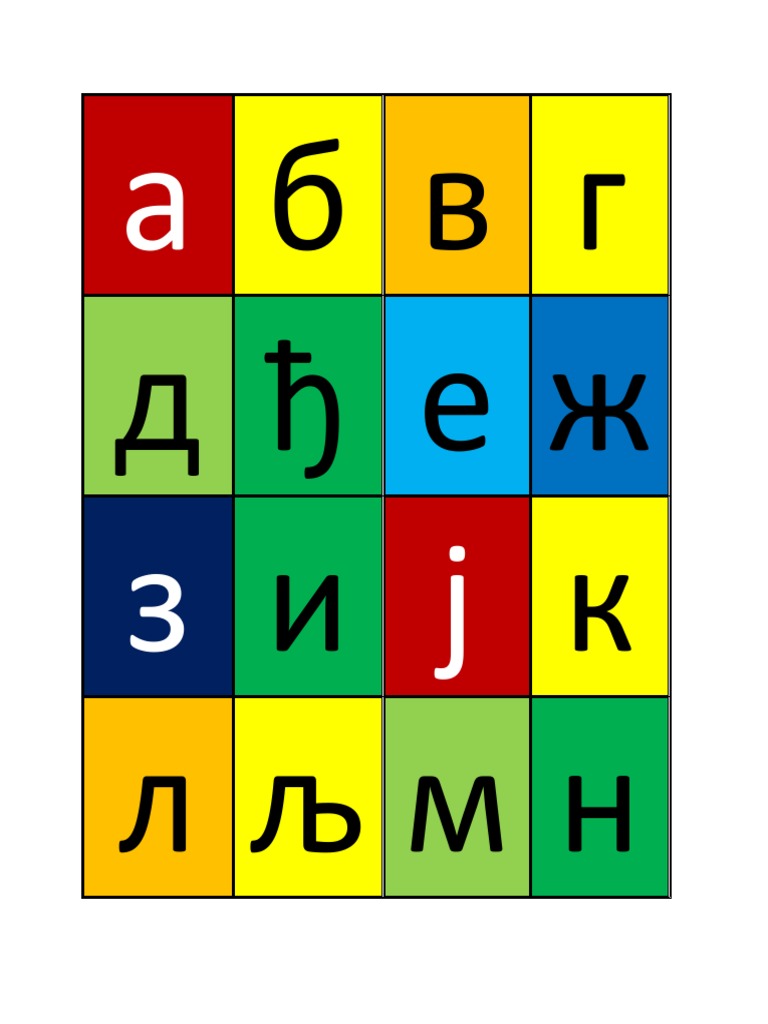 AZBUKA - Mala Slova - Ćirilica | PDF