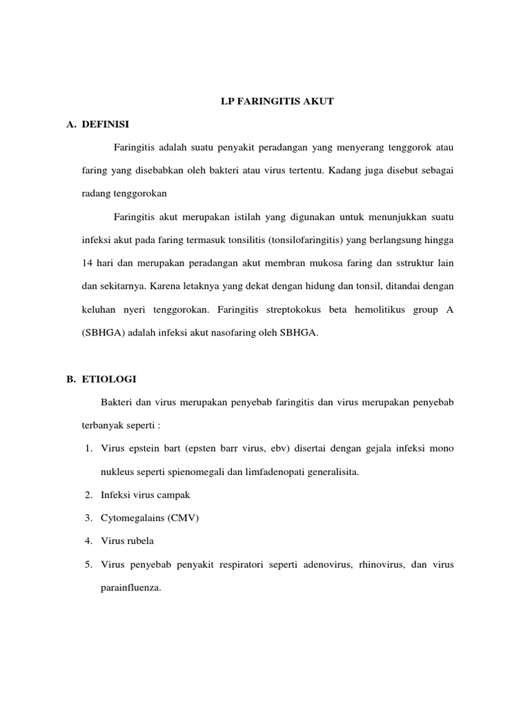 LP Faringitis Akut | PDF