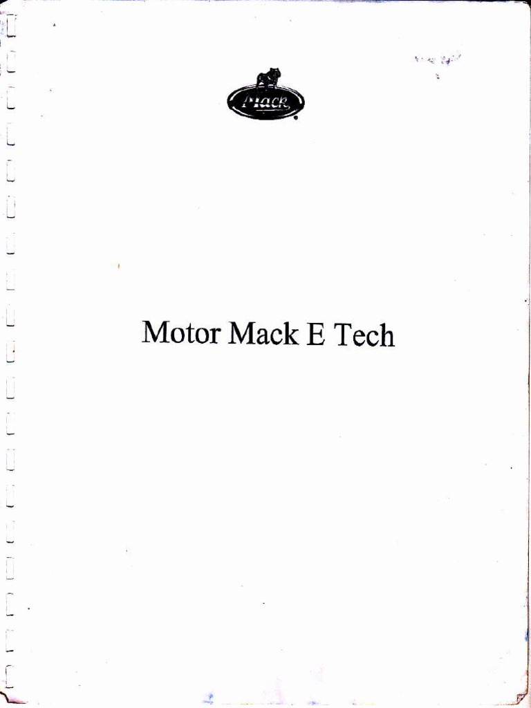 Manual Motor MACK E TECH | PDF | Motores | Ingeniería mecánica