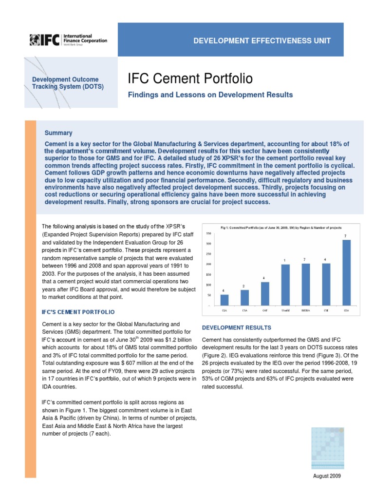 IFC Cement Portfolio: Findings and Lessons On Development Results | PDF ...