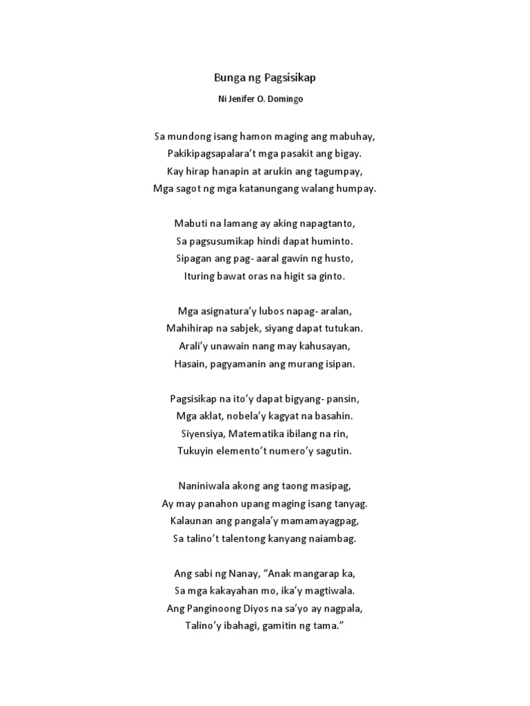 Bunga NG Pagsisikap | PDF