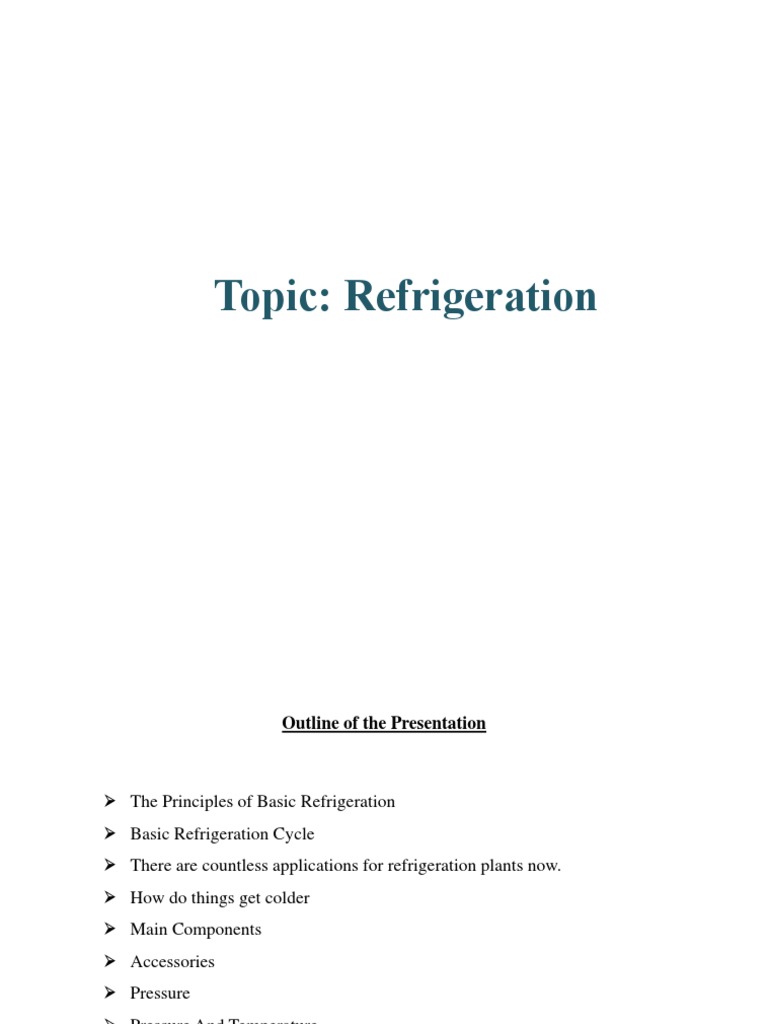 Basics of Refrigeration Systems | PDF | Refrigeration | Air Conditioning