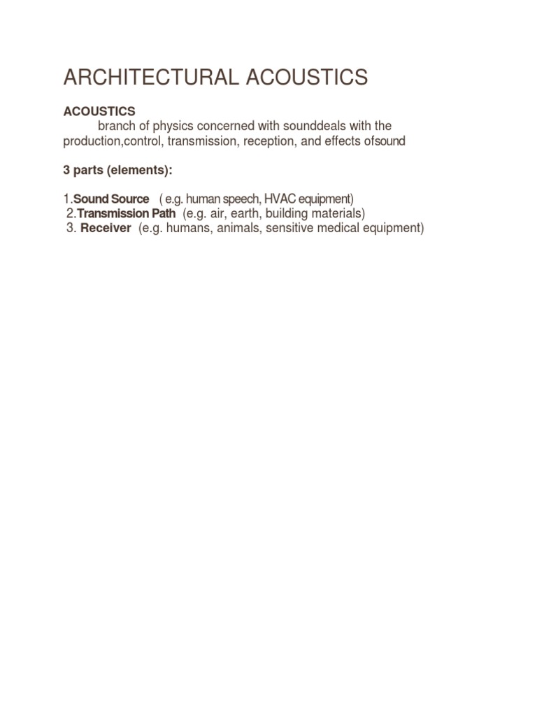 Fundamental Concepts of Acoustics | PDF | Acoustics | Sound
