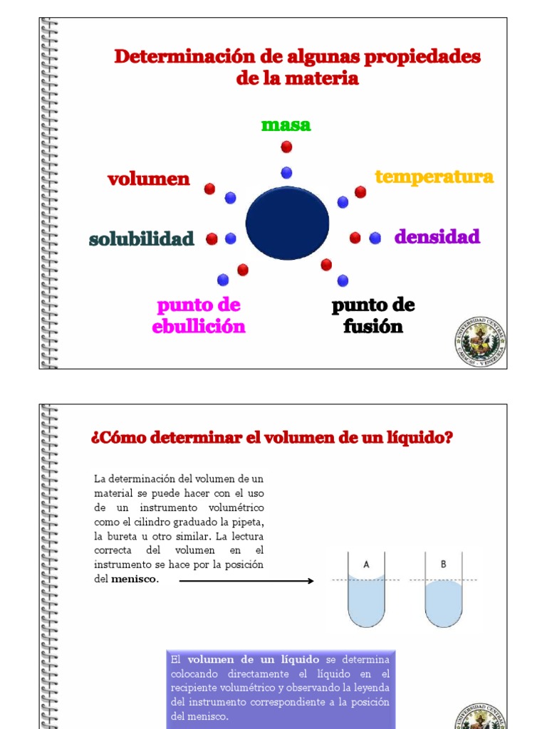 Determinación de Las Propiedades de La Materia | PDF | Densidad ...