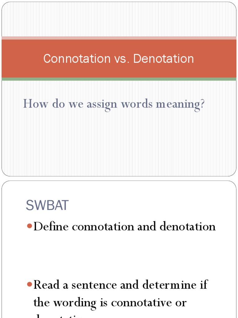 Connotation vs. Denotation Guide | PDF | Snake