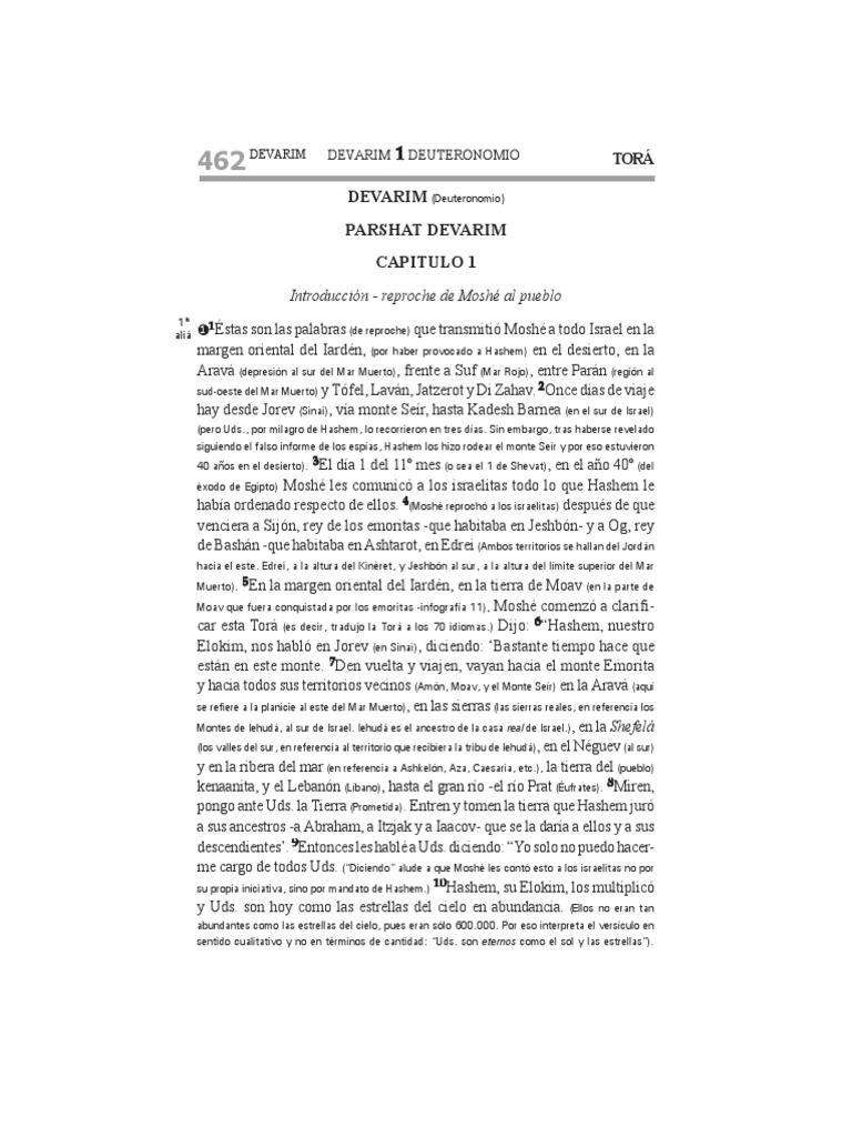 Reproches de Moshé en Devarim | PDF | Nephilim | Israel