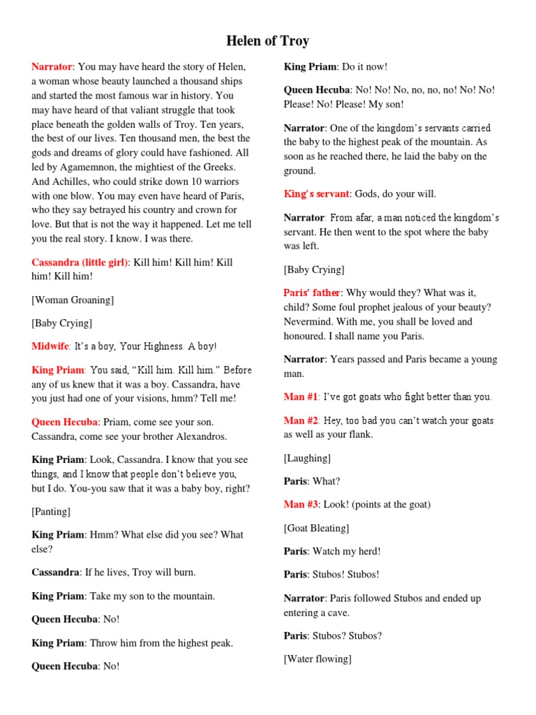 The True Story of Helen of Troy | PDF | Agamemnon | Helen Of Troy