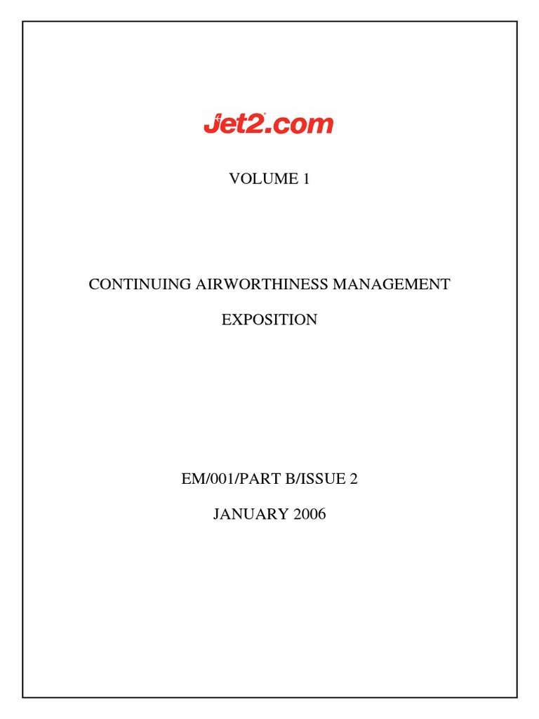 Continuing Airworthiness Management Exposition | PDF | Aircraft ...