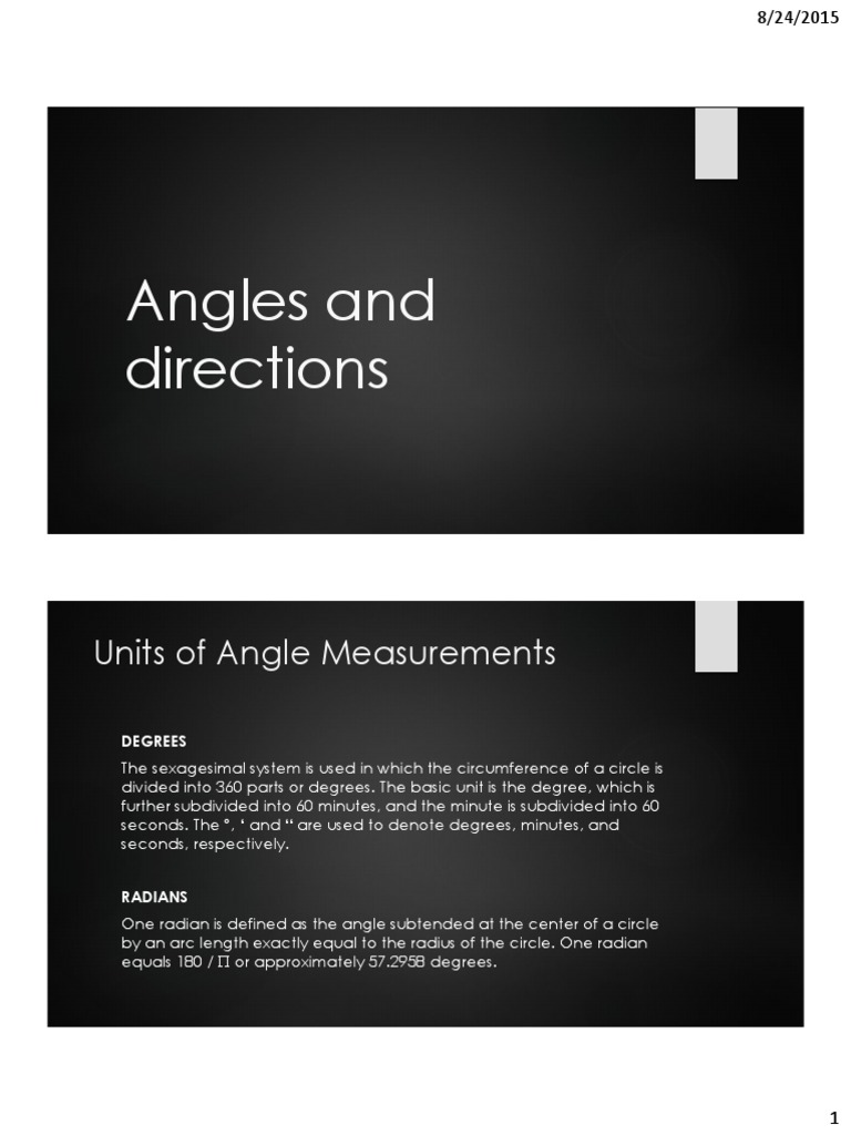 Survey 1 Angles | PDF | Angle | Compass