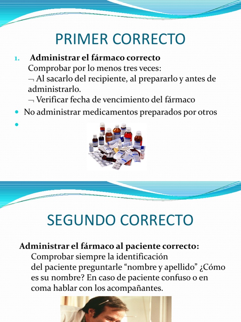 Diez Correctos en Administración de Medicamentos | PDF | Medicamentos ...