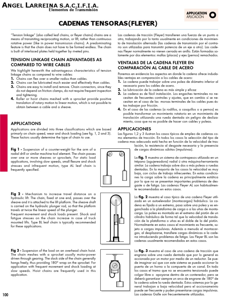 Cadenas Fleyer | PDF | Fatiga (material) | Ingeniería mecánica