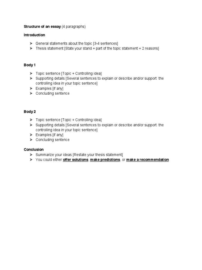 Structure of An Essay PDF | PDF