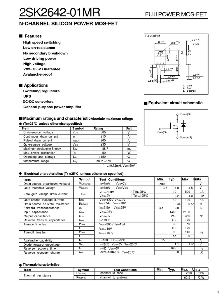 Datasheet PDF | PDF | Semiconductor Devices | Electrical Engineering