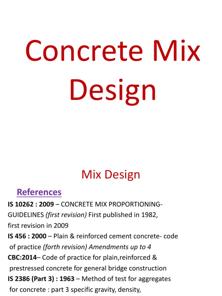 Concrete Mix Design | Download Free PDF | Standard Deviation | Concrete