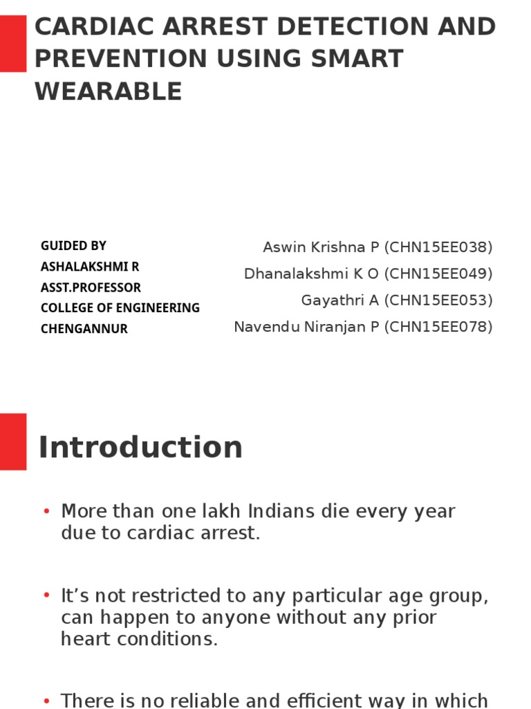 Cardiac Arrest Detection and Prevention Using Smart Wearable | PDF ...