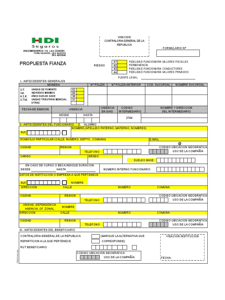 Propuesta HDI | PDF | Póliza de seguros | Gobierno